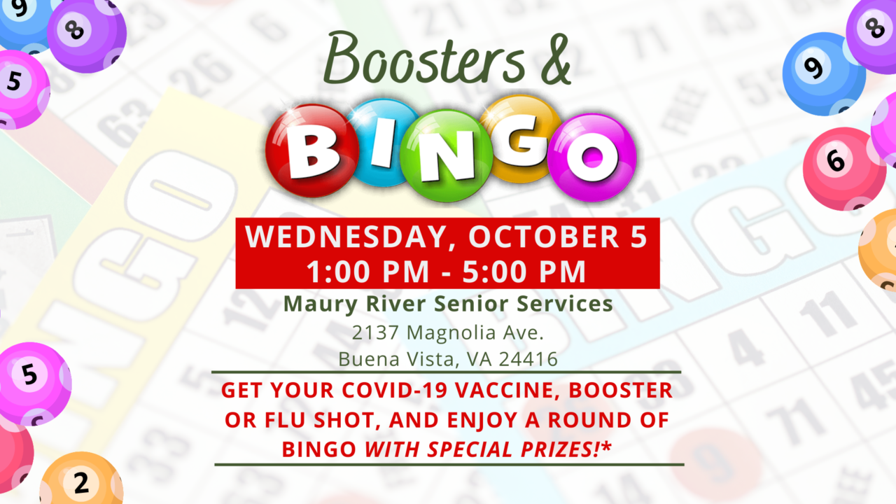 Boosters & Bingo - October 5 at Maury River Senior Services ...